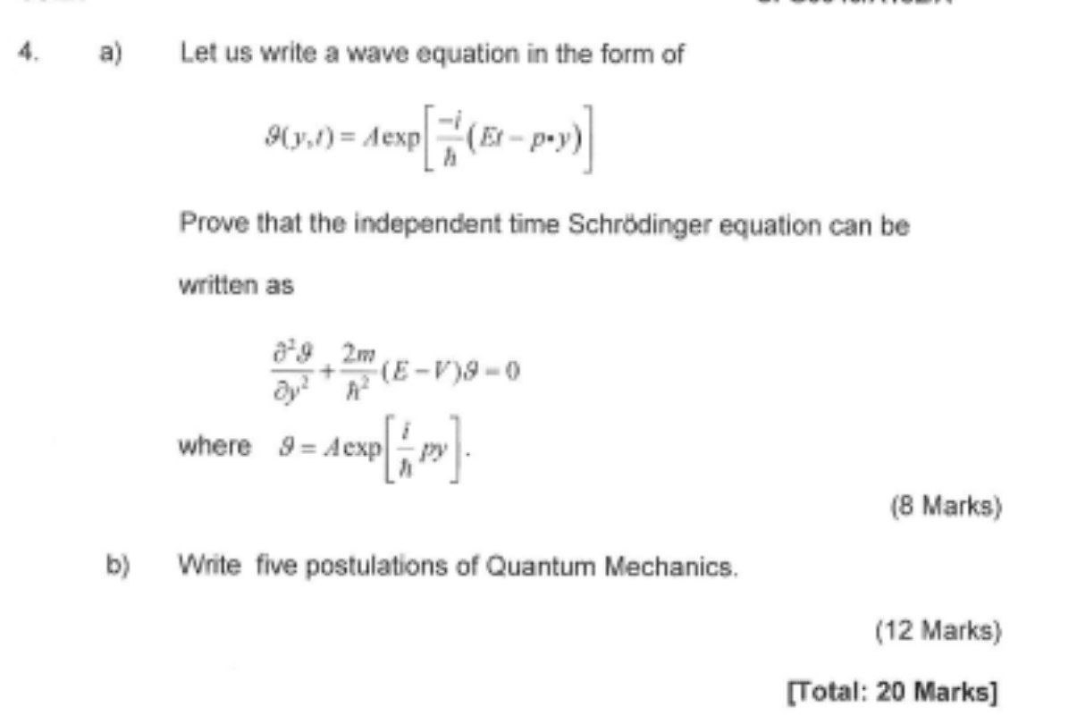 Solved a) ﻿Let us write a wave equation in the form | Chegg.com