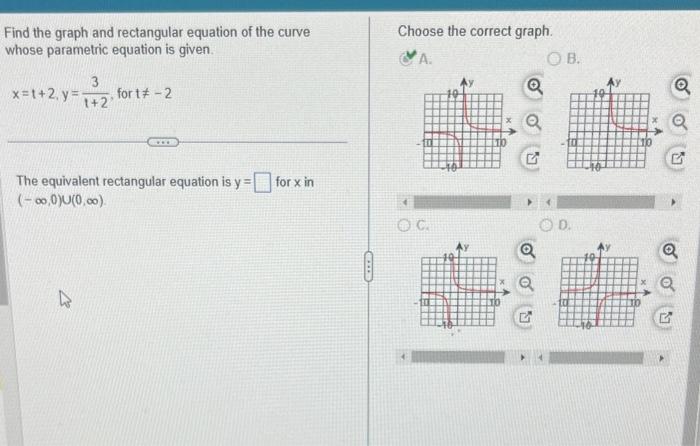 Solved Find the graph and rectangular equation of the curve | Chegg.com