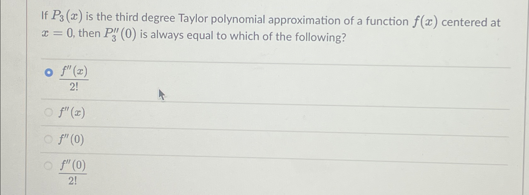 Solved If P3(x) ﻿is the third degree Taylor polynomial | Chegg.com