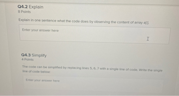 Solved Q4 1D Arrays 20 Points Consider the following Java | Chegg.com