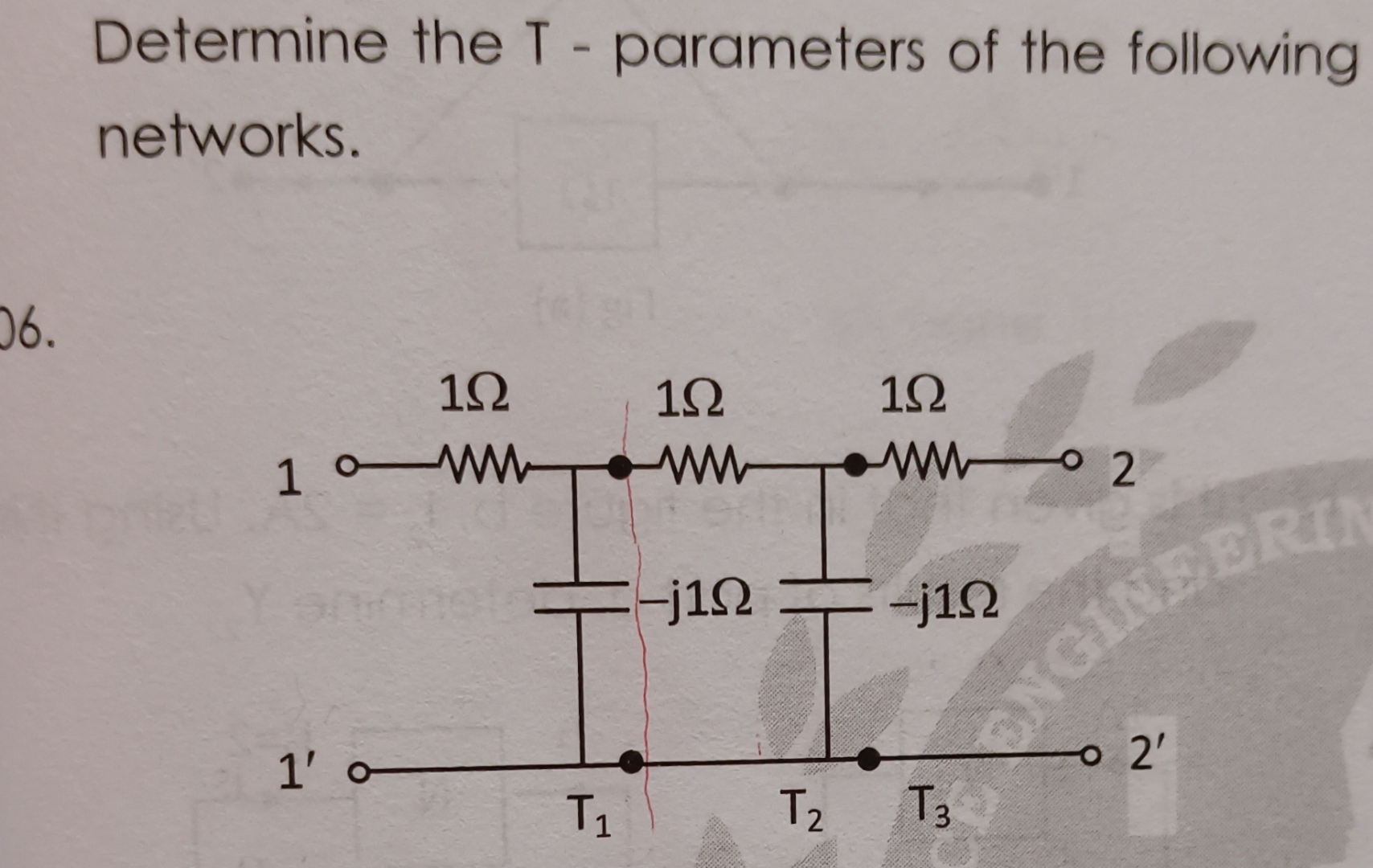 Solved Determine the T - ﻿parameters of the following | Chegg.com