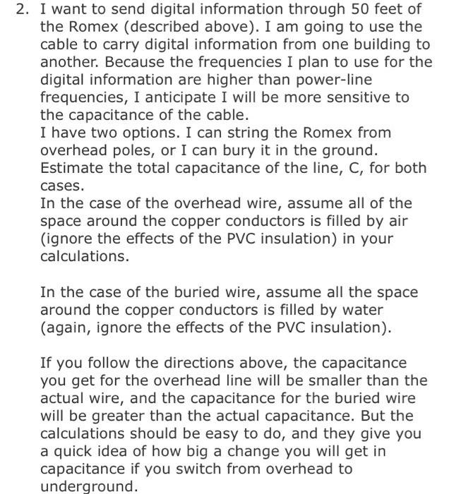 Solved I want to send digital information through 50 feet of | Chegg.com