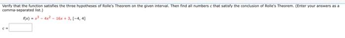 Solved comma-separated list.) f(x)=x3−4x2−16x+3,[−4,4] | Chegg.com