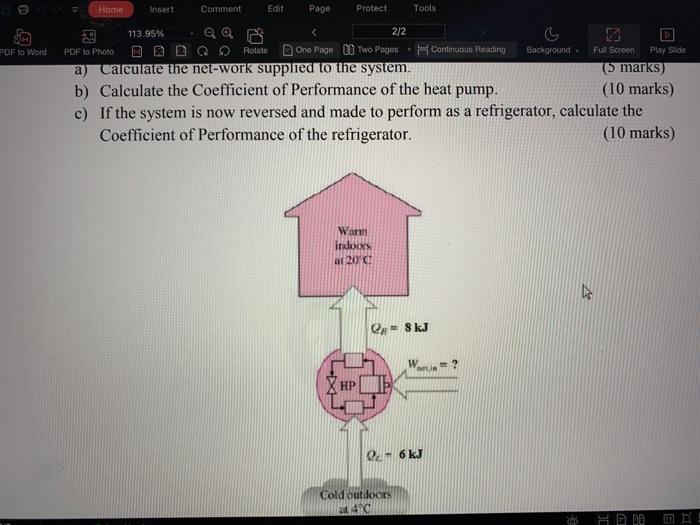 Solved 3 a) Calculate the net-work supplied to system. b) | Chegg.com