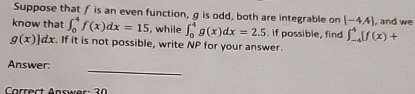 Solved Suppose that f ﻿is an even function, g ﻿is odd, both | Chegg.com