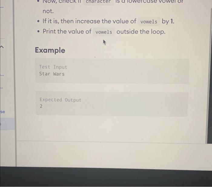 Solved Count the Number of Vowels Problem Description - Get | Chegg.com