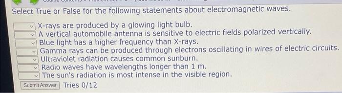 Solved Select True or False for the following statements | Chegg.com