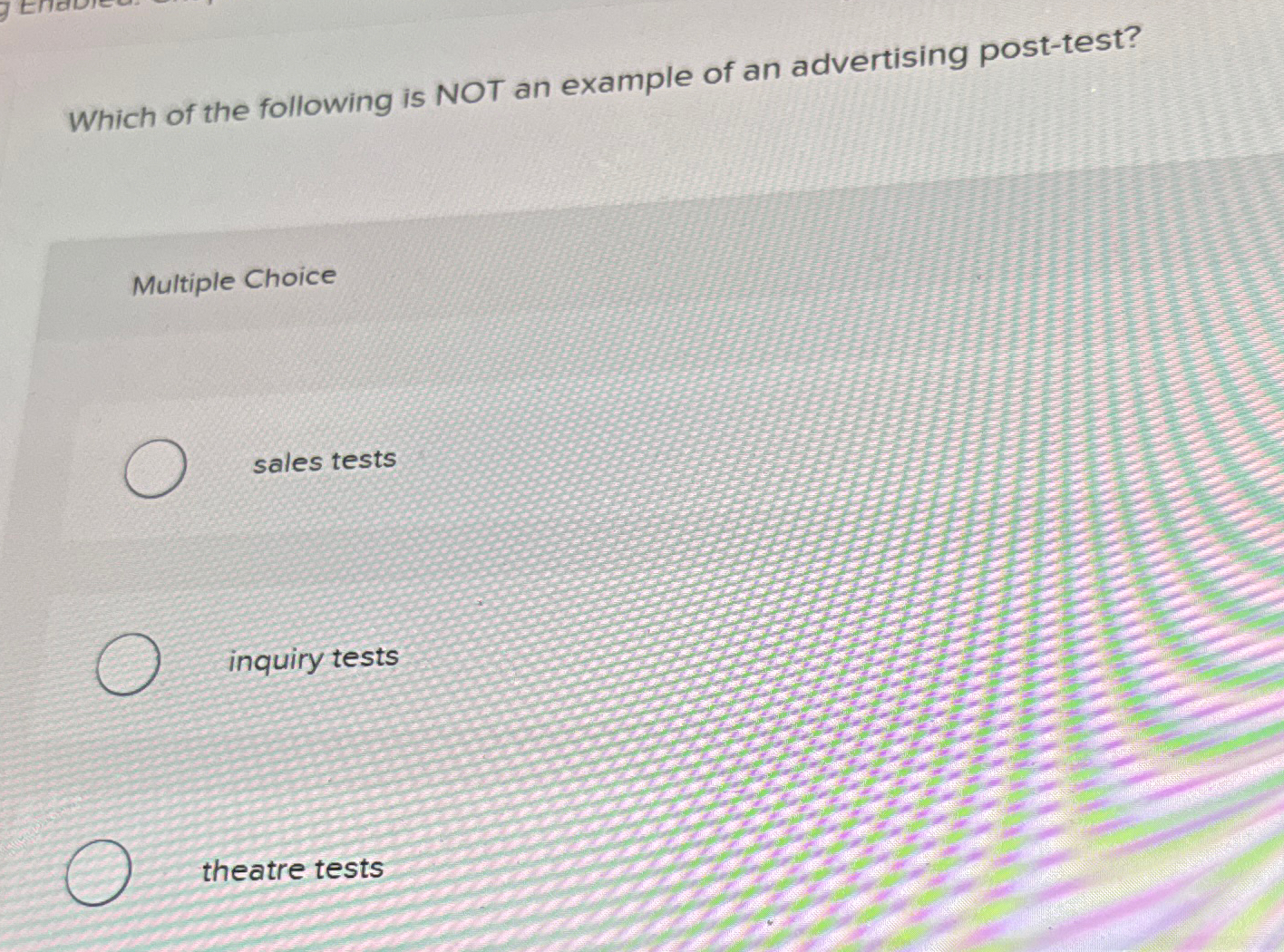 Solved Which of the following is NOT an example of an | Chegg.com