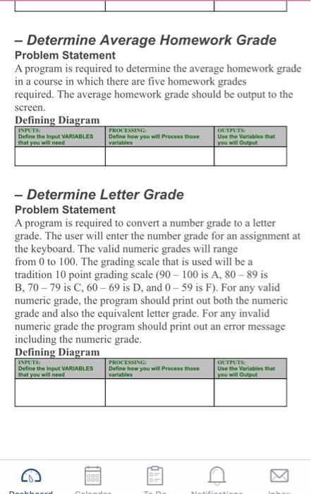 Solved - Determine Average Homework Grade Problem Statement | Chegg.com