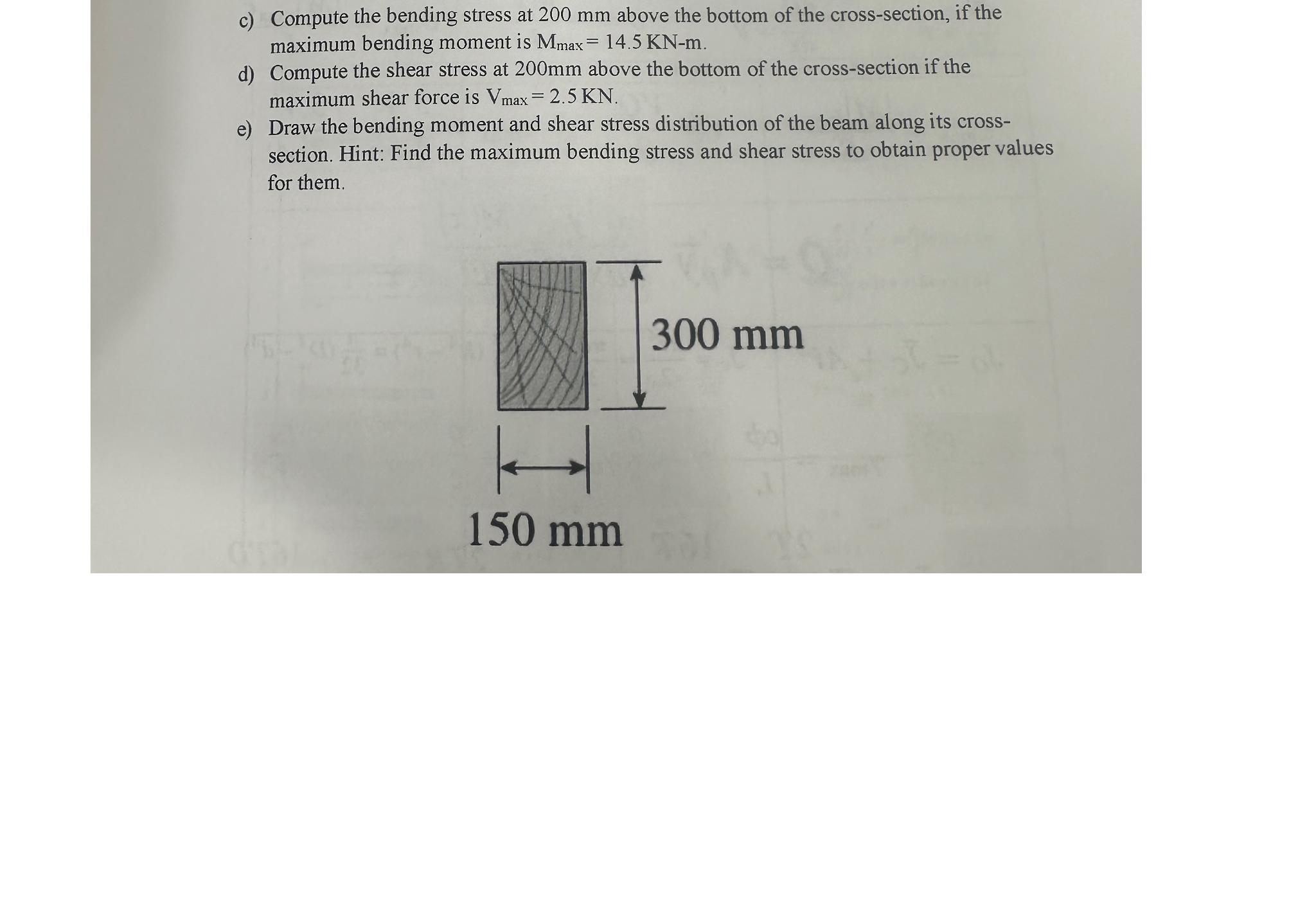 Solved Consider the beam with the rectangular cross-section | Chegg.com