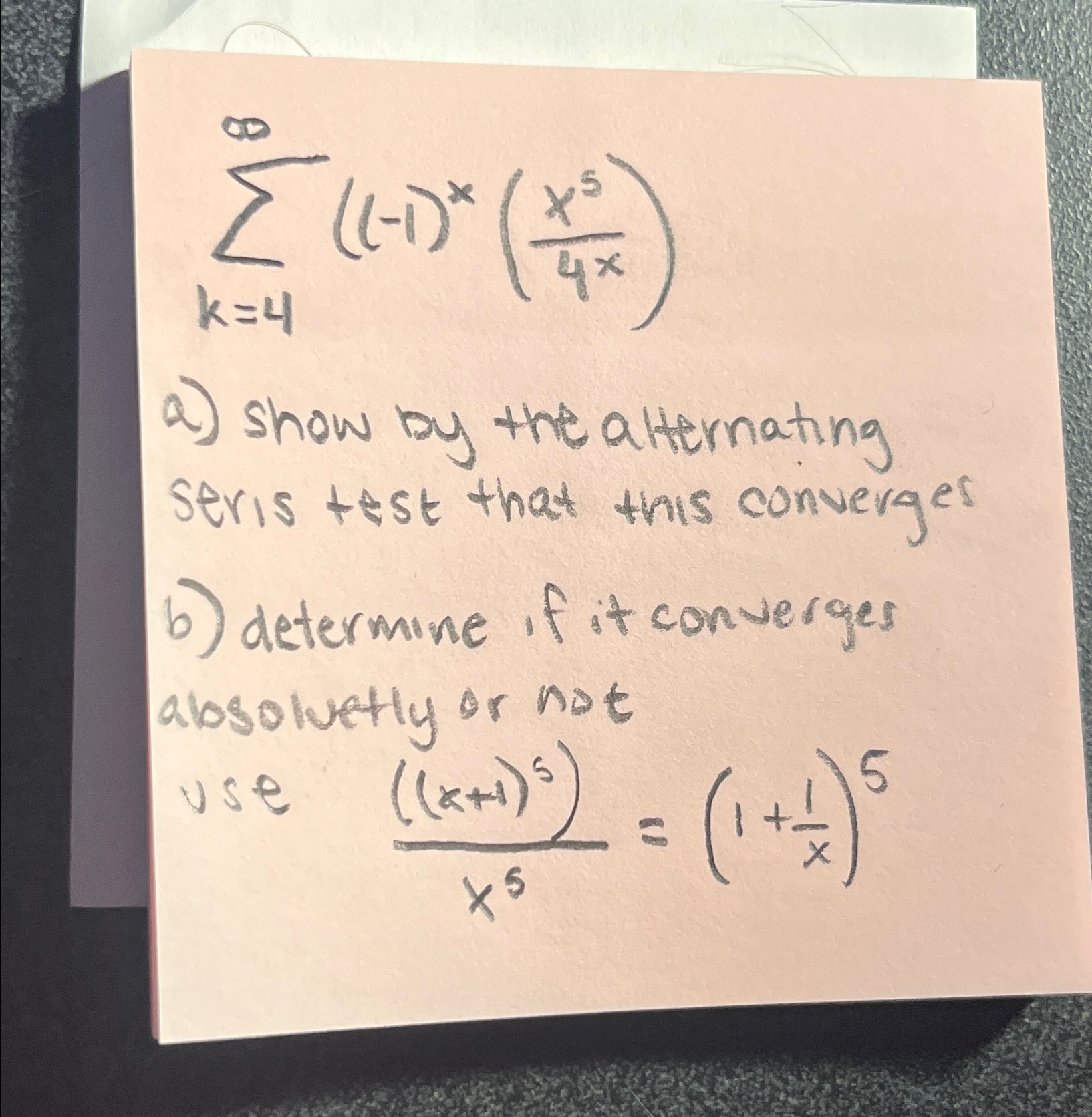 Solved a) ﻿Show by the alternating seris test that this | Chegg.com