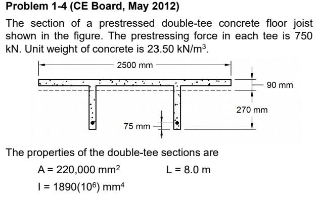 Solved Problem 1-4 (CE Board, May 2012) The section of a | Chegg.com