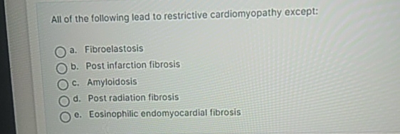 Solved All of the following lead to restrictive | Chegg.com