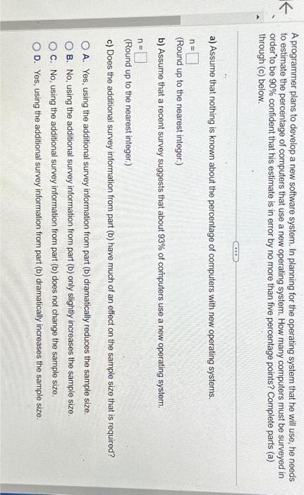 Solved A programmer plans to develop a new software system. | Chegg.com