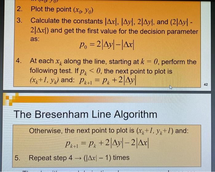 Solved 2. Plot the point (x0,y0) 3. Calculate the constants | Chegg.com