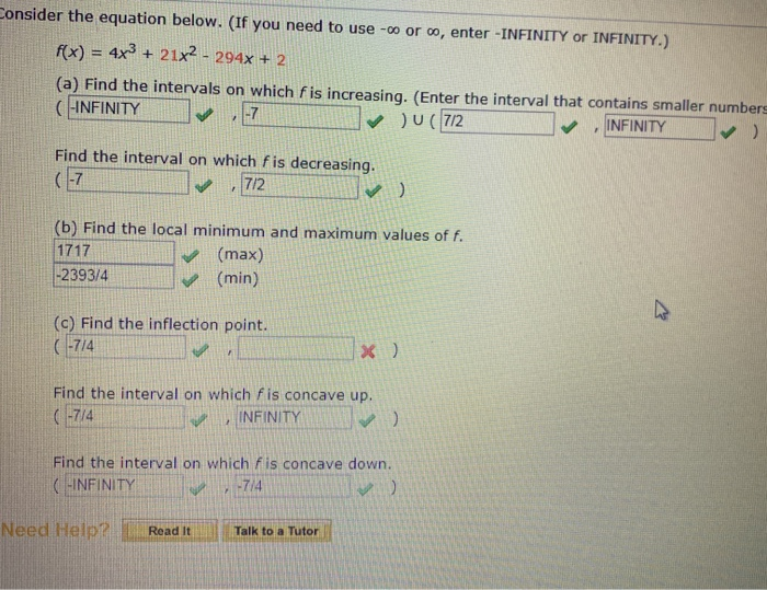 Solved Consider the equation below. (If you need to use -b | Chegg.com