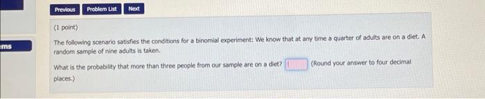 Solved The following scenario satisfies the conditions for a | Chegg.com
