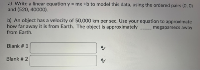 Solved The given table lists the distances (in megaparsecs | Chegg.com