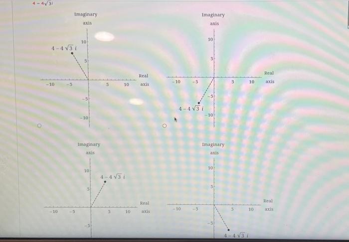 Solved 4-4V3 Imaginary axis Imaginary axis 10 10 4-413 S | Chegg.com