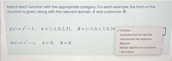 Solved Match each function with the appropriate category. | Chegg.com