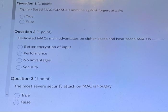 Solved Cipher-Based MAC (CMAC) is immune against forgery | Chegg.com