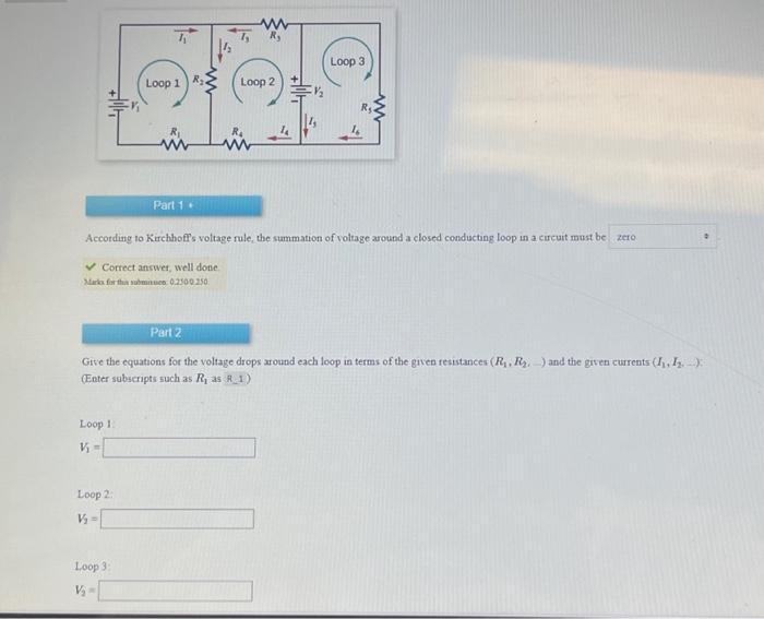 Solved Accotding to Kirchhofr's voltage rule, the summation | Chegg.com