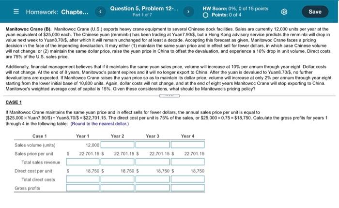 Solved Homework: Chapte... Question 5. Problem 12-... Part 1 | Chegg.com Solved Homework: Chapte... Question 5. Problem 12-... Part 1 | Chegg.com