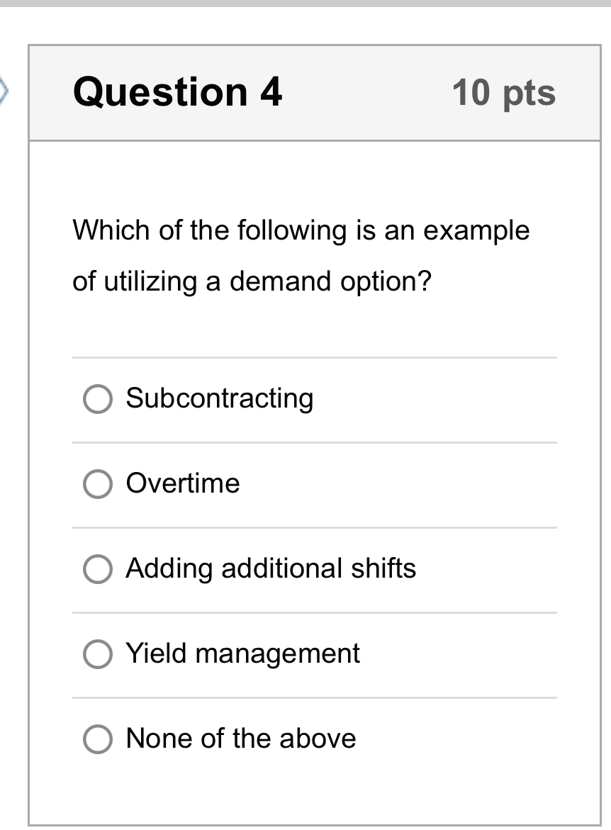 Solved Question 410 ﻿ptsWhich of the following is an example | Chegg.com
