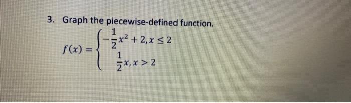 Solved 3. Graph the piecewise-defined function. | Chegg.com