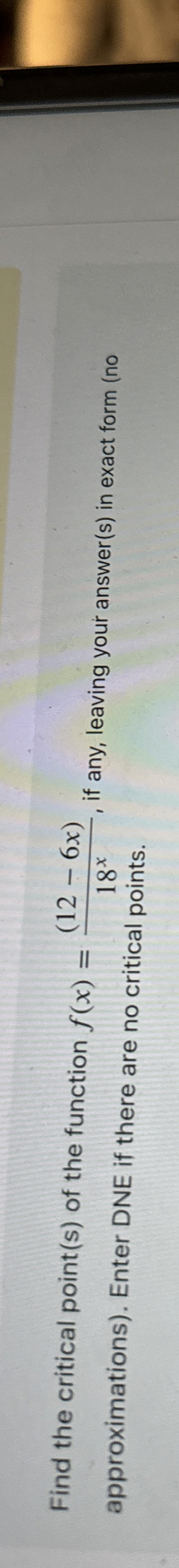 Solved Find the critical point(s) ﻿of the function | Chegg.com
