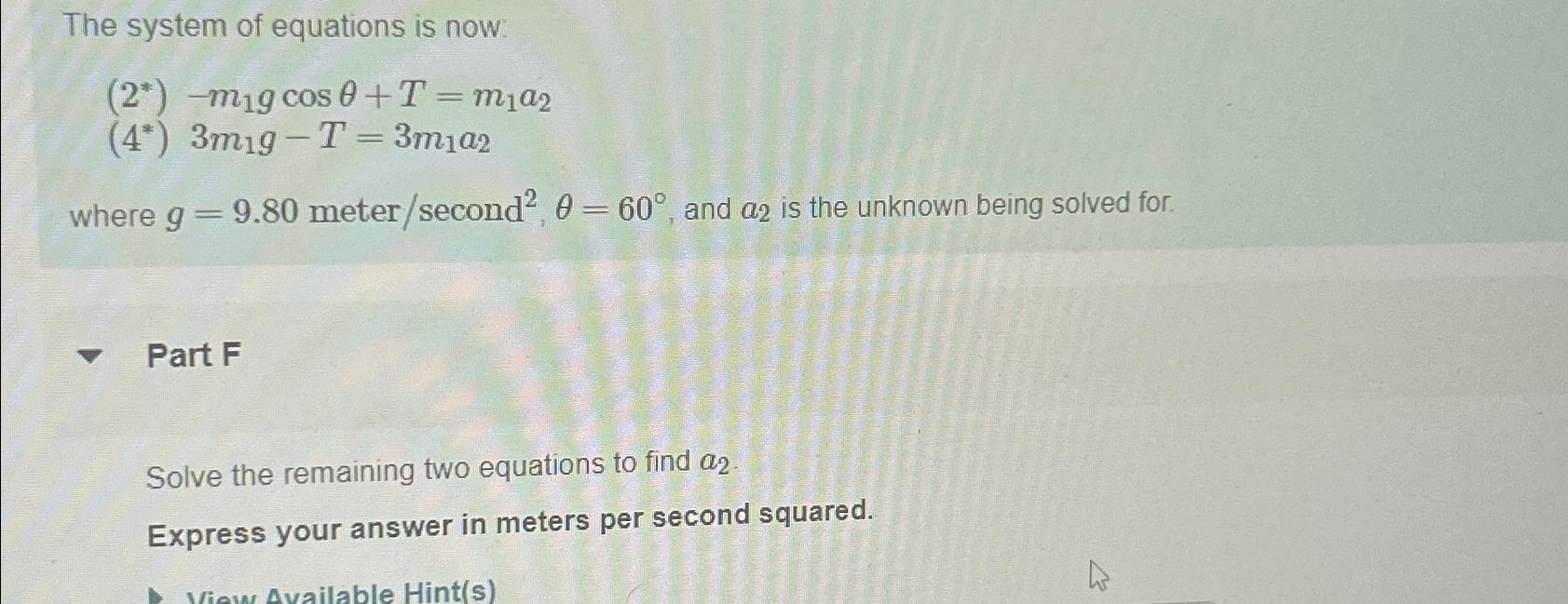 Solved The system of equations is now:\\n(2*) | Chegg.com