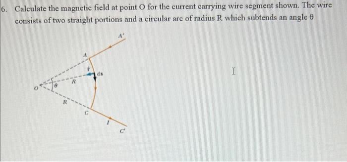 Solved Calculate the magnetic field at point O for the | Chegg.com