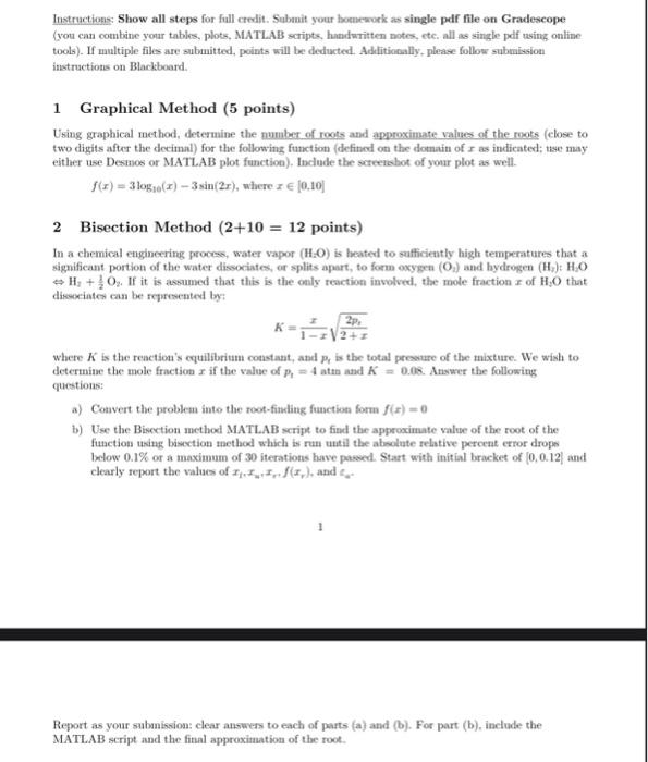 Solved Instructions: Show all steps for full credit. Subanit | Chegg.com