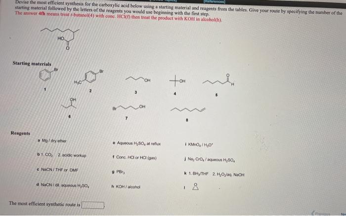 Solved Devise the most efficient synthesis for the | Chegg.com