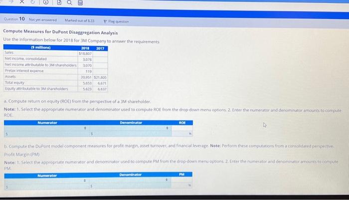 Solved Compute Measures for DuPont Disaggregation Analysis | Chegg.com