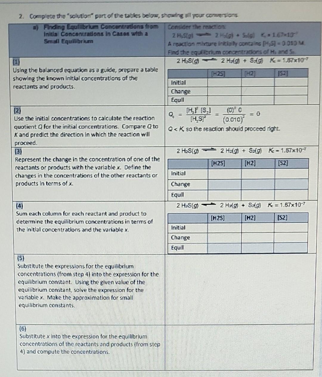 [Solved]: 2. Complete the "solution" part of th
