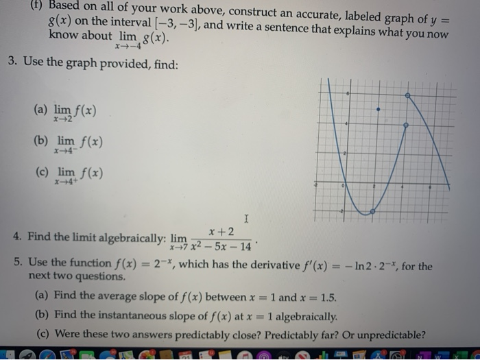 Solved (t) Based on all of your work above, construct an | Chegg.com