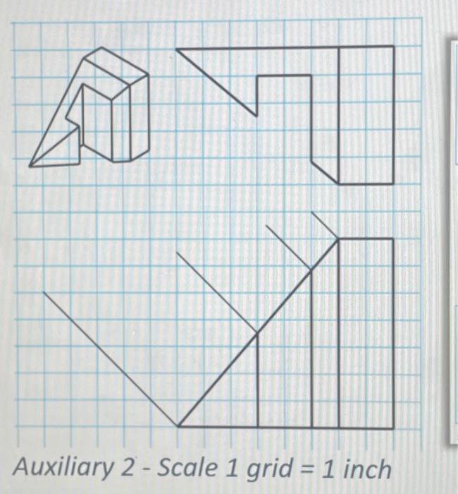 Solved i need help sketching what the auxiliary view will | Chegg.com
