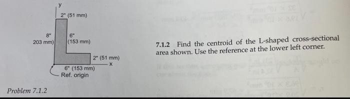 Solved 7.1.2 Find the centroid of the L-shaped | Chegg.com