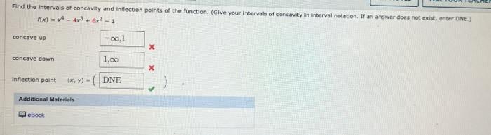 Solved Find the intervals of concavity and Inflection points | Chegg.com