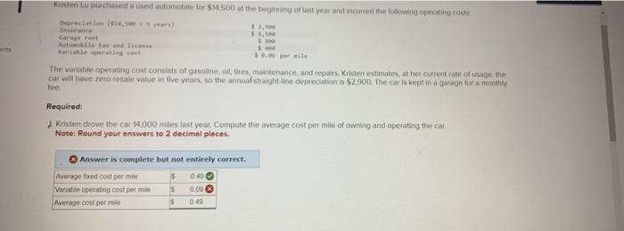 Solved The Variable Operating Cost Corststs Of Gasoline