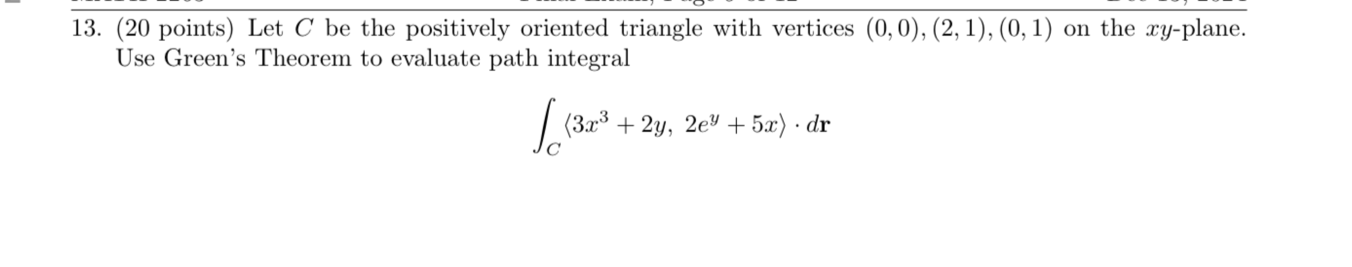 Solved (20 ﻿points) ﻿Let C be ﻿the positively oriented | Chegg.com