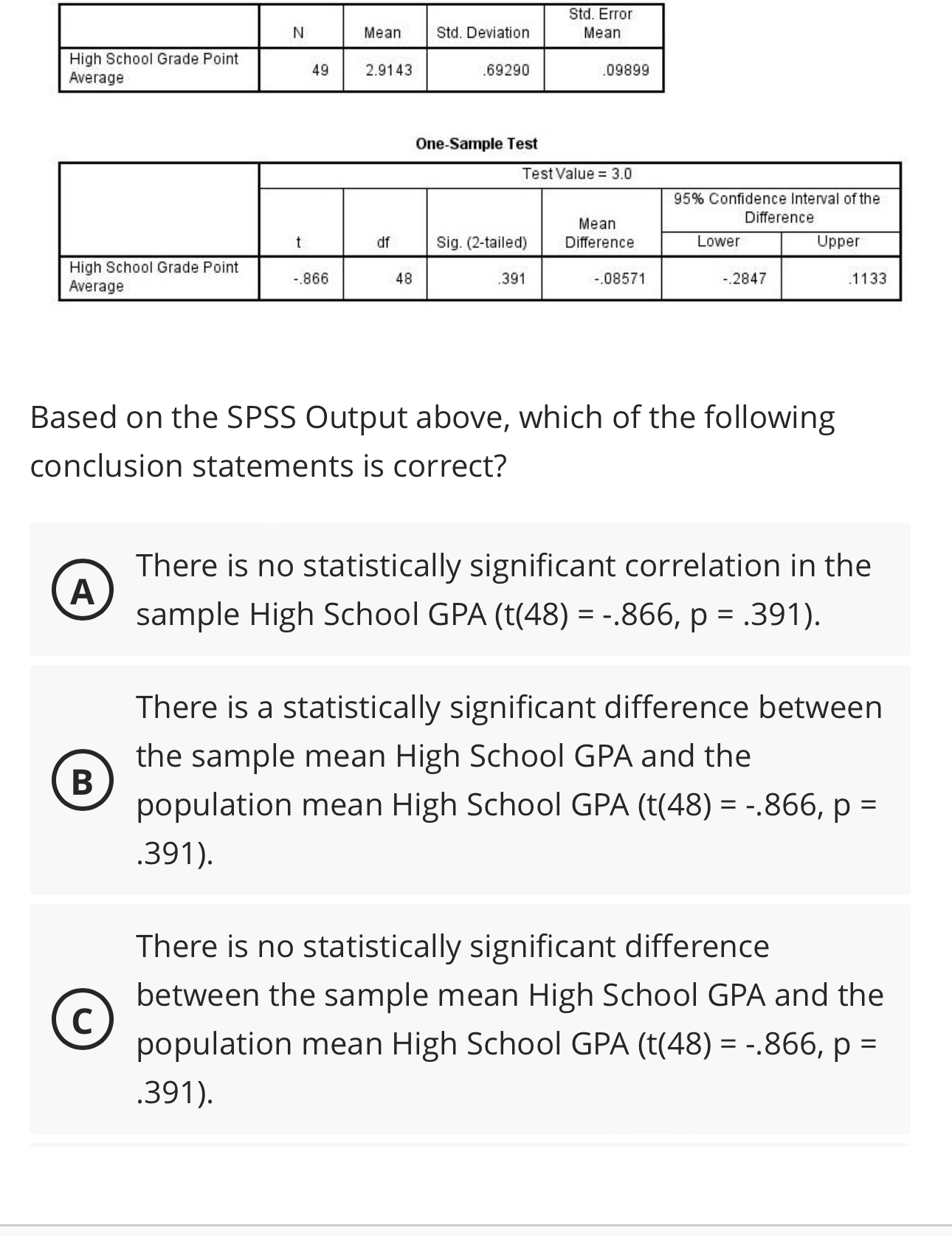 Solved \table[[,N,Mean,Std. ﻿Deviation,\table[[Std. | Chegg.com