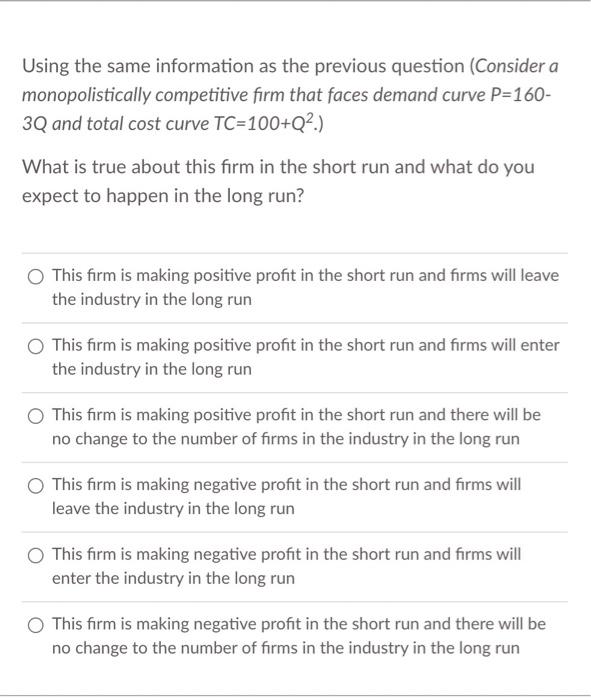 Solved Using the same information as the previous question | Chegg.com