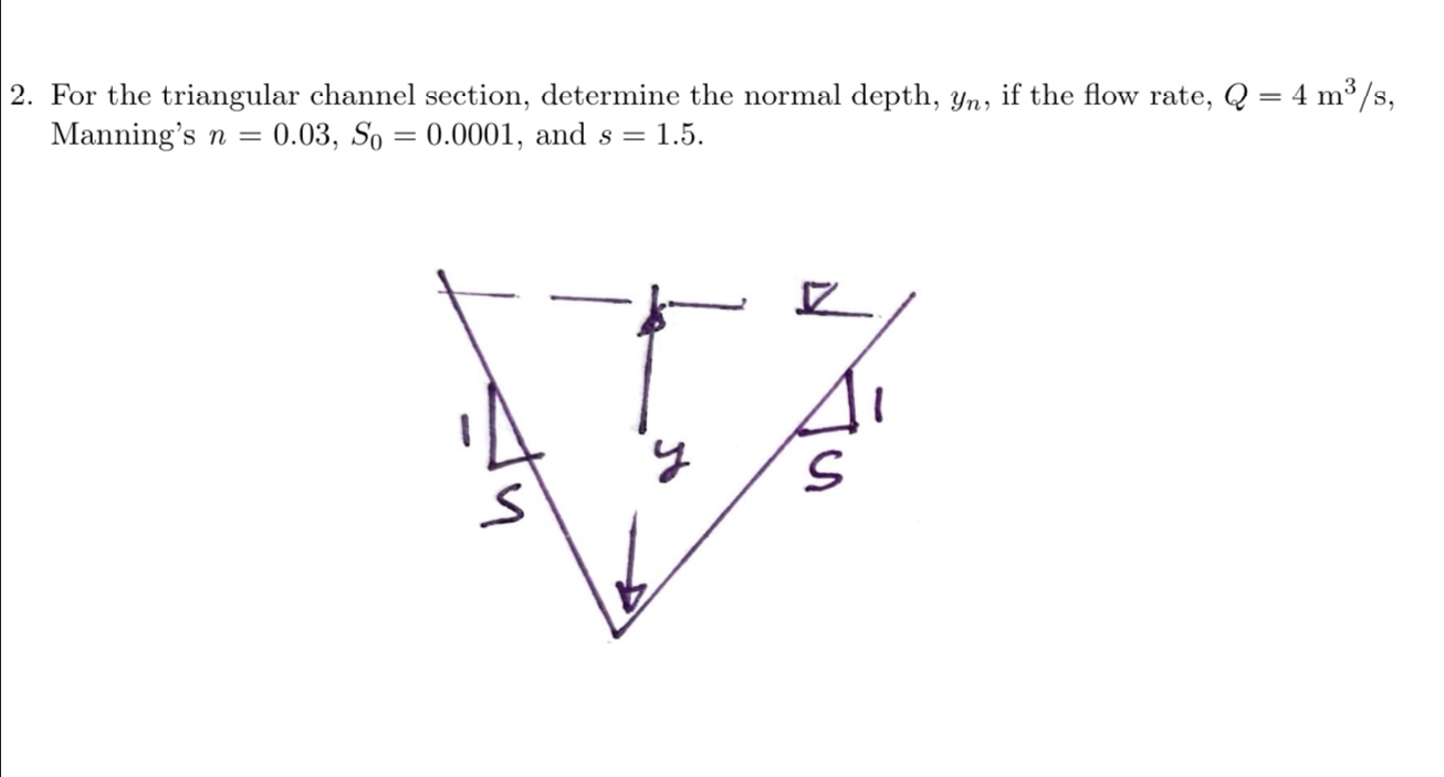 Solved For the triangular channel section, determine the | Chegg.com