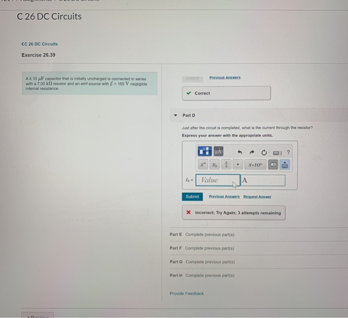 Solved C 26 DC Circuits | Chegg.com