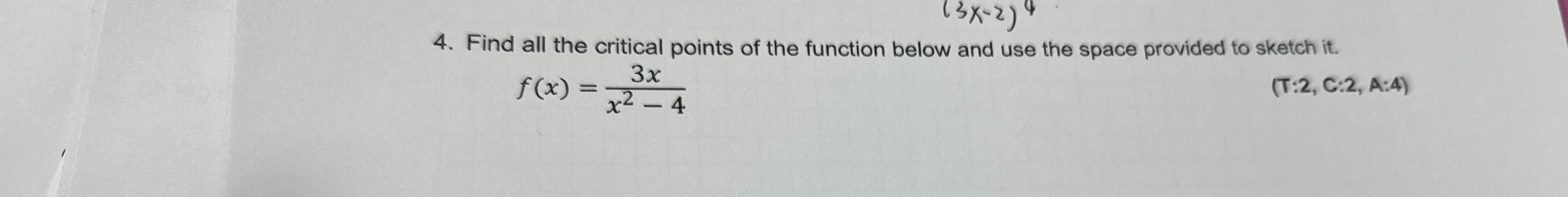 Solved Find all the critical points of the function below | Chegg.com