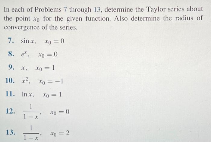 Solved In each of Problems 7 through 13, determine the | Chegg.com