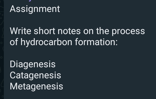 Solved AssignmentWrite short notes on the process of | Chegg.com