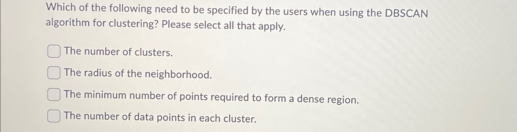 Solved Which of the following need to be specified by the | Chegg.com
